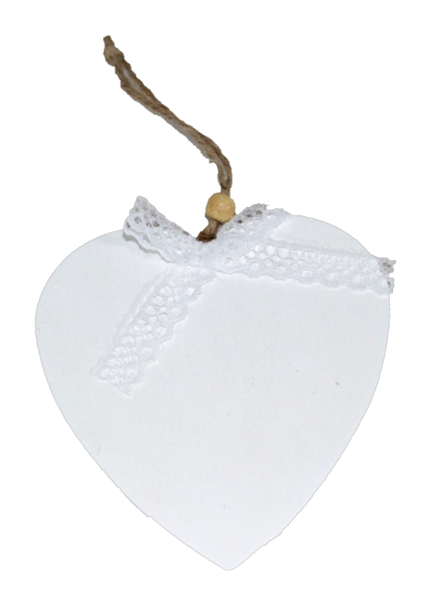 UKRASNO SRCE BIJELO 13x13 CM - Mega Pack d.o.o.